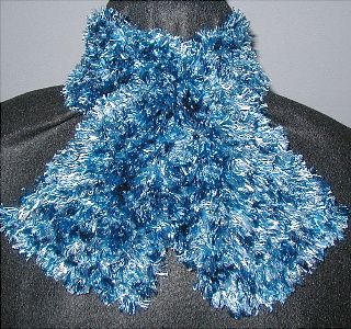 Hand knit scarves, keyhole style, using Bernat Boa Fashion Designer Yarns